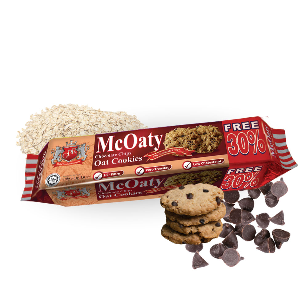 GPR McOaty Chocolate Chips Oat Cookies 141g | GPR Cookies