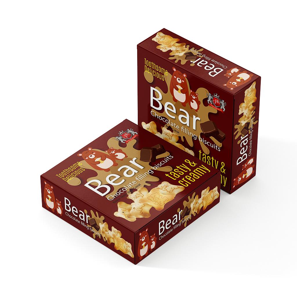 GPR Bear Chocolate Filling Biscuit 50g 021 | GPR Cookies